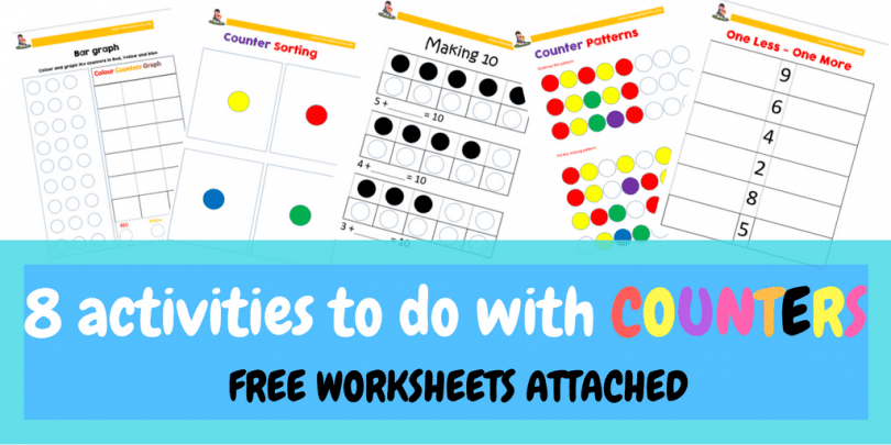 8 Activities To Do With Counters FREE Worksheets The Mum Educates