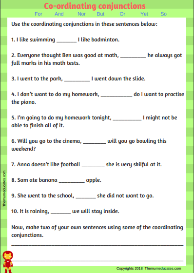Coordinating Conjunctions Made Simple With FANBOYS 
