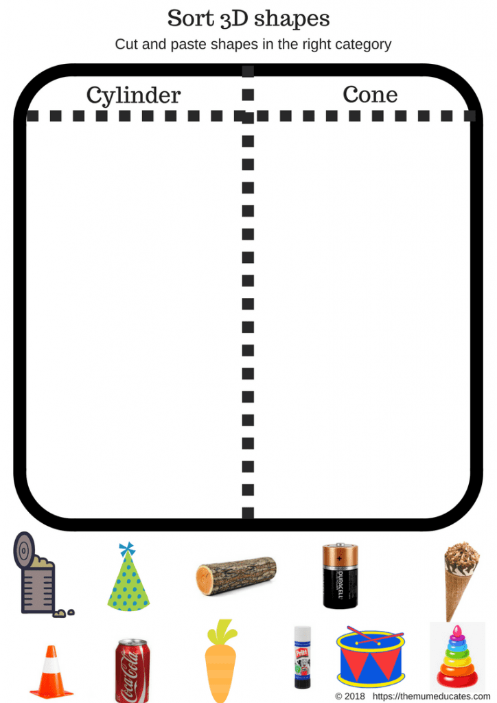 I know 3D shapes (Free Poster, Cards and worksheets) - The Mum Educates