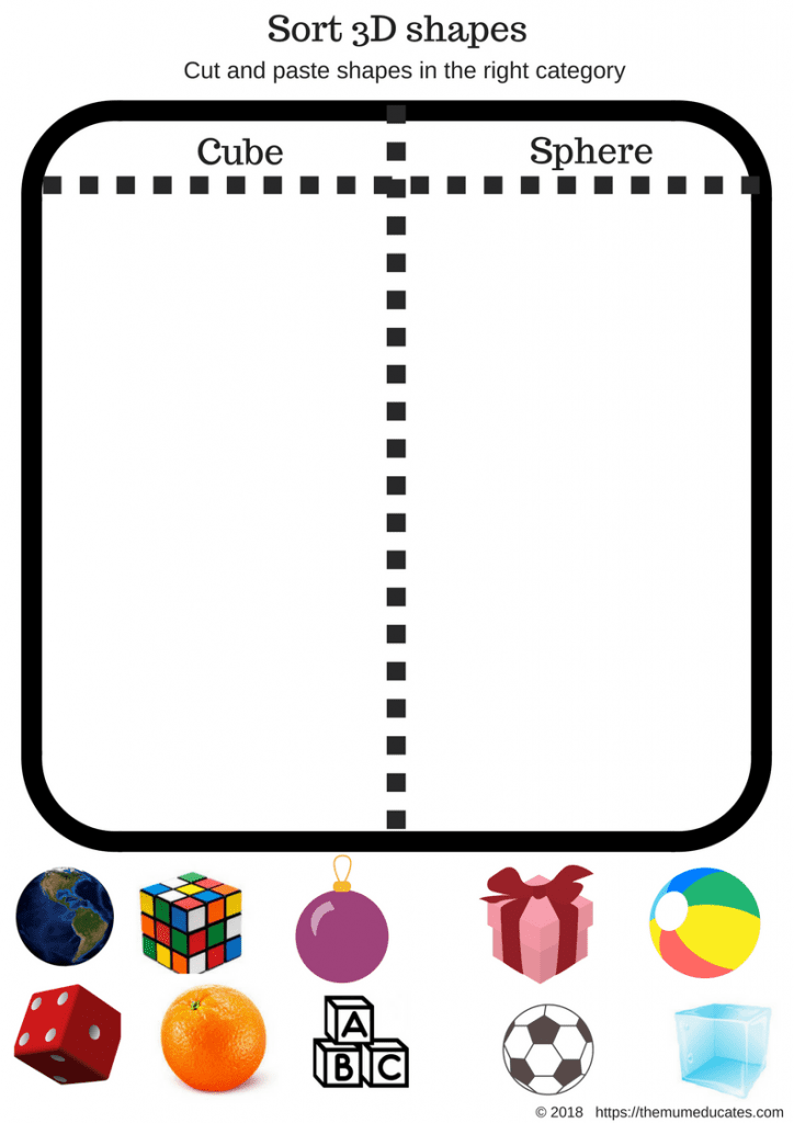 I know 3D shapes (Free Poster, Cards and worksheets) - The Mum Educates