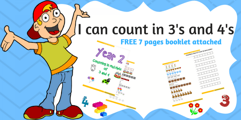 Learn to count in 3's and 4's in a fun way! - The Mum Educates