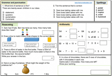 FREE KS1 SATS Worksheets and Practice Papers - The Mum Educates