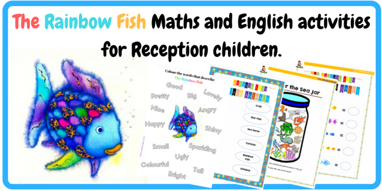 The Rainbow Fish Maths and English activities for Reception children ...