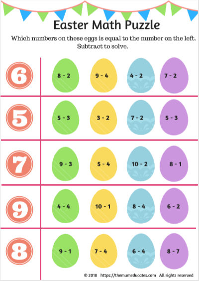 Fun Easter Math Puzzles for KS1 Children. - The Mum Educates