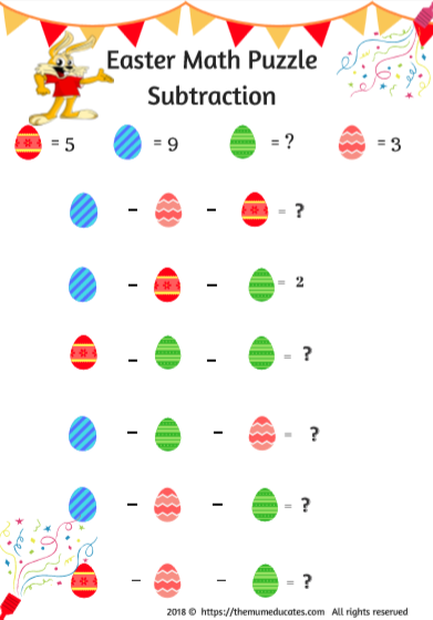 Fun Easter Math Puzzles for KS1 Children. - The Mum Educates