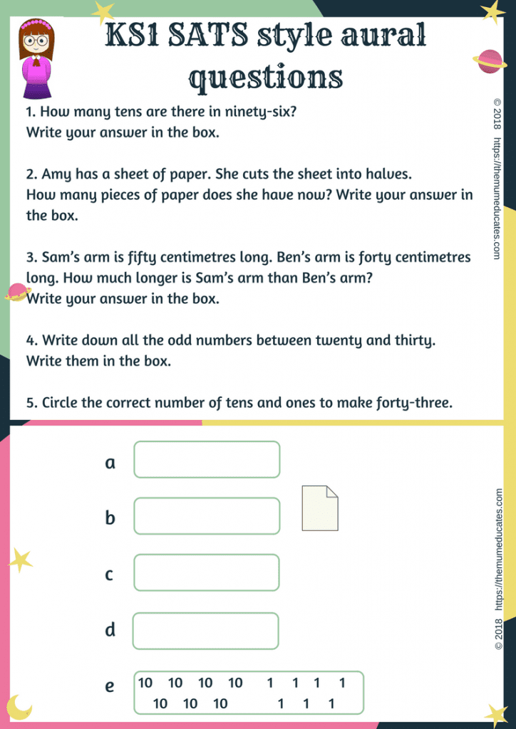 KS1 SATS style aural questions - The Mum Educates