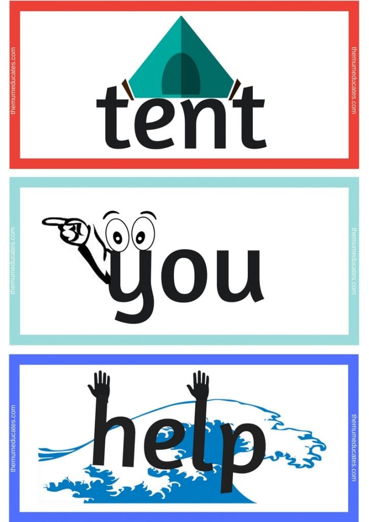 See Sight Words Flashcards (Free) - The Mum Educates