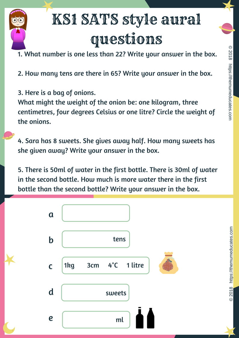 Ks1 Sats Style Aural Questions The Mum Educates