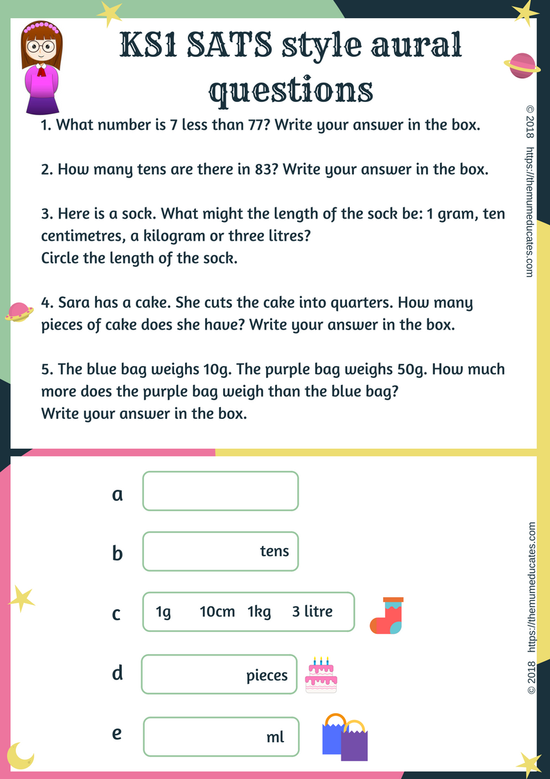 KS1 SATS style aural questions - The Mum Educates