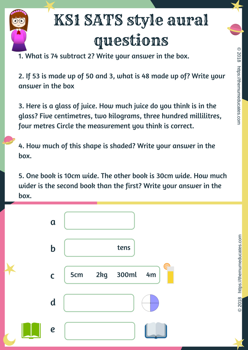 Ks1 Sats Style Aural Questions The Mum Educates