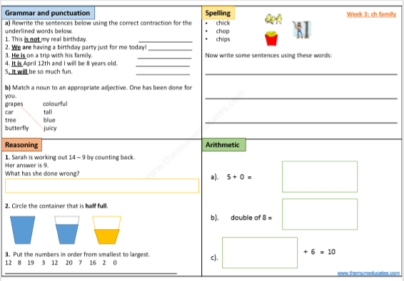 Year 1 Free Worksheets (age 5 - 6) - KS1 - The Mum Educates
