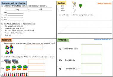 Year 1 Free Worksheets (age 5 - 6) - KS1 - The Mum Educates