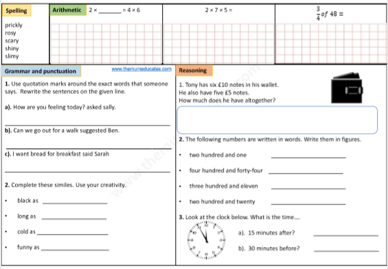Year 3 FREE worksheets - The Mum Educates
