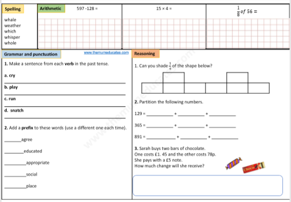 Year 3 FREE worksheets - The Mum Educates