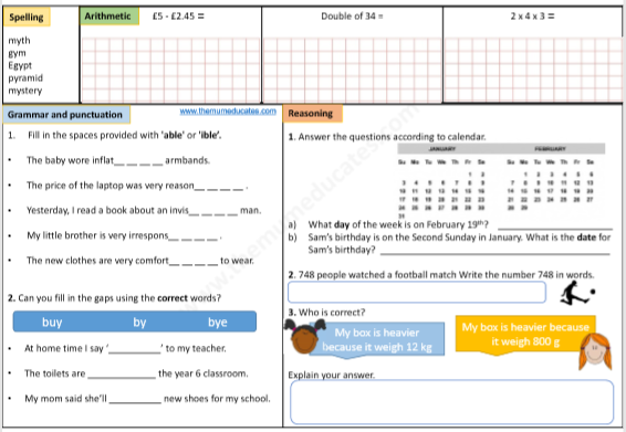 Year 3 FREE worksheets - The Mum Educates