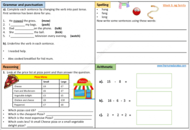 Year 1 Free Worksheets (age 5 - 6) - KS1 - The Mum Educates