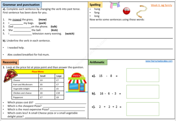 Year 1 Free Worksheets (age 5 - 6) - KS1 - The Mum Educates