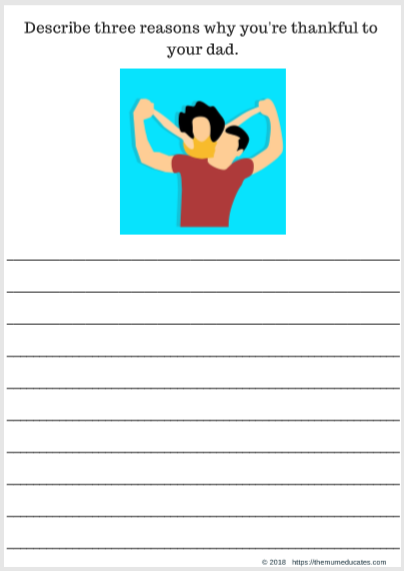 21 FREE Father's Day Writing Prompts - The Mum Educates