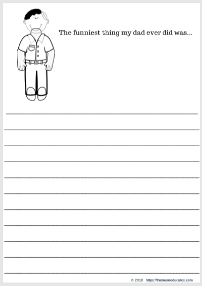 21 FREE Father's Day Writing Prompts - The Mum Educates