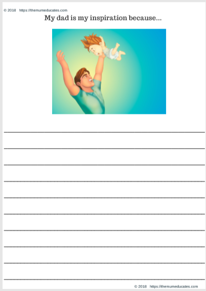 21 FREE Father's Day Writing Prompts - The Mum Educates