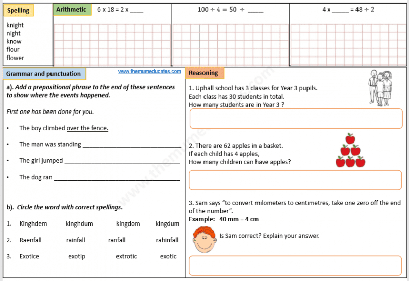 Year 3 FREE worksheets - The Mum Educates