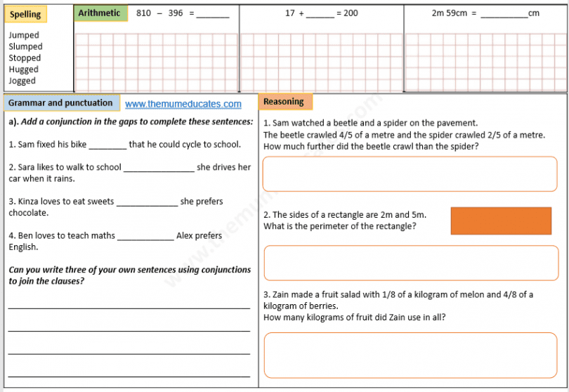 Year 3 Math and English worksheets - The Mum Educates