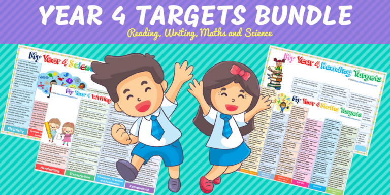 Year 4 Targets - Reading, Writing, Maths and Science - The Mum Educates