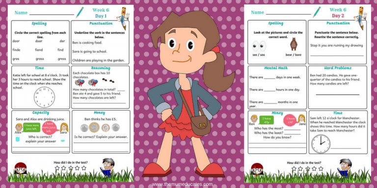 Daily Year 2 Maths and English Revision Book - The Mum Educates