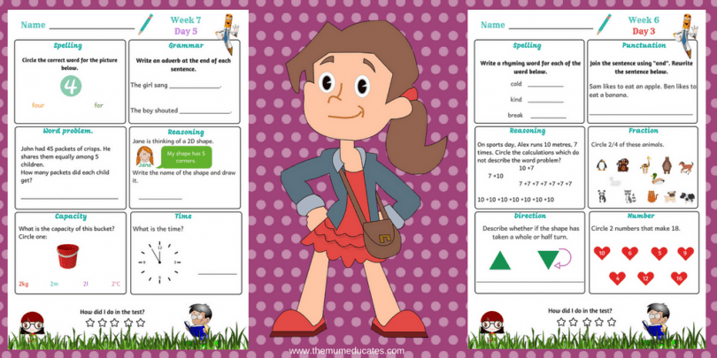 Daily Year 2 Maths and English Revision Book - The Mum Educates