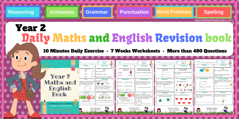Daily Year 2 Maths and English Revision Book - The Mum Educates