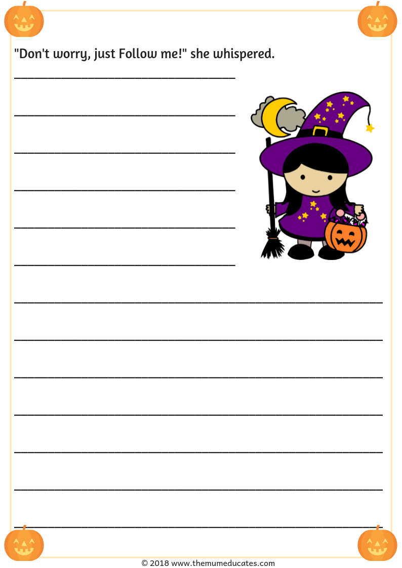 FREE Halloween Story Starters - The Mum Educates