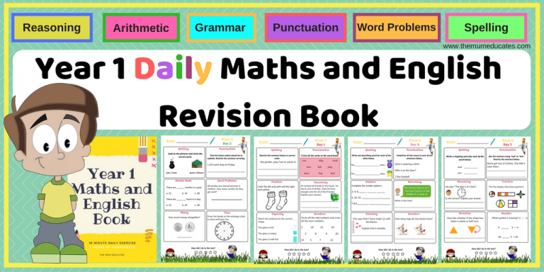 Daily Year 1 Maths and English Revision Book - The Mum Educates
