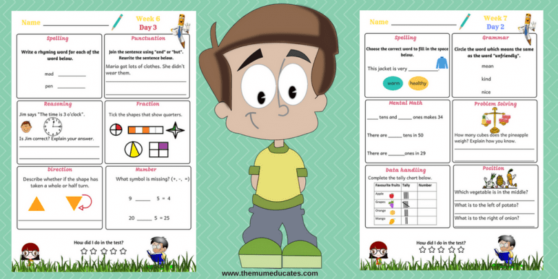 Daily Year 1 Maths and English Revision Book - The Mum Educates