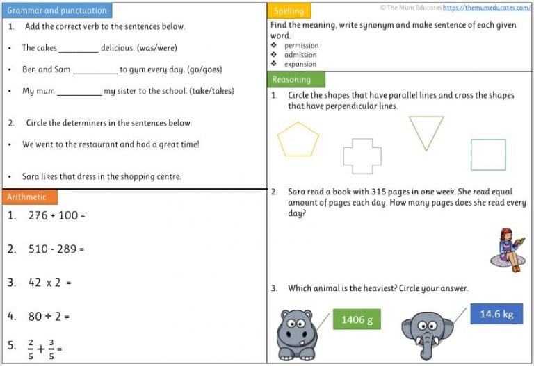 Free Year 4 Worksheets - The Mum Educates