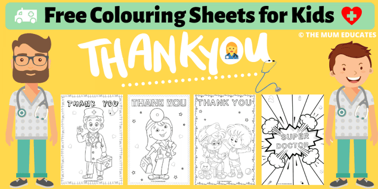 Free Colouring Sheets for kids - Doctors, Nurses, NHS - The Mum Educates