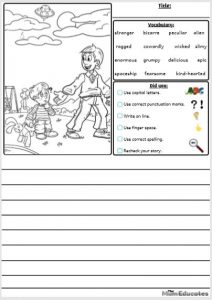 20 Free Picture Writing Prompts for kids with Vocabulary - The Mum Educates