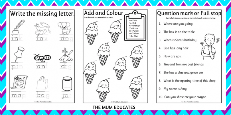 Reception Workbook - Math and English - Age 5-6 - The Mum Educates