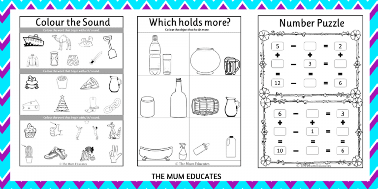 Reception Workbook - Math and English - Age 5-6 - The Mum Educates