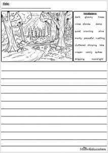 20 Free Picture Writing Prompts for kids with Vocabulary - The Mum Educates
