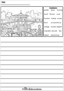 20 Free Picture Writing Prompts for kids with Vocabulary - The Mum Educates