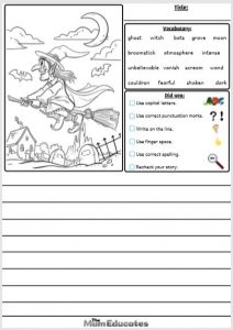 20 Free Picture Writing Prompts for kids with Vocabulary - The Mum Educates