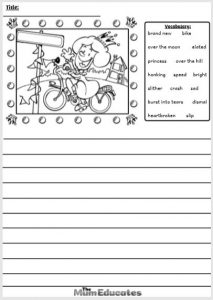 20 Free Picture Writing Prompts for kids with Vocabulary - The Mum Educates