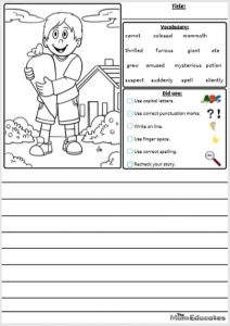 20 Free Picture Writing Prompts for kids with Vocabulary - The Mum Educates