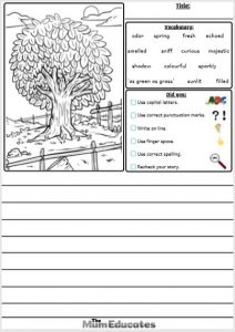 20 Free Picture Writing Prompts for kids with Vocabulary - The Mum Educates
