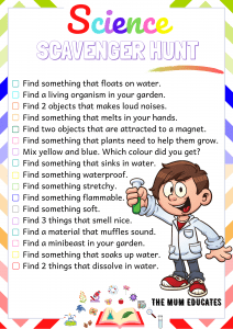 Free Printable Scavenger Hunt for Kids - Ideas - The Mum Educates