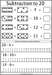 Free Subtraction Worksheets - Year 1 - Year 2 - The Mum Educates