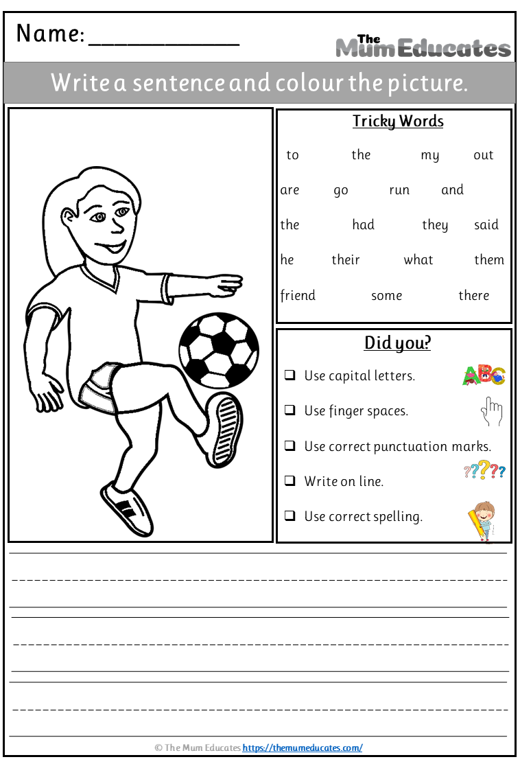 FREE Simple Sentence Writing Picture Prompts for kids - The Mum Educates FREE Simple Sentence Writing Picture Prompts for kids - The Mum Educates