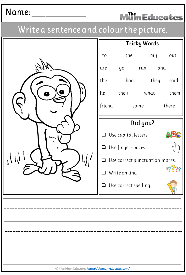 FREE Simple Sentence Writing Picture Prompts for kids - The Mum Educates FREE Simple Sentence Writing Picture Prompts for kids - The Mum Educates