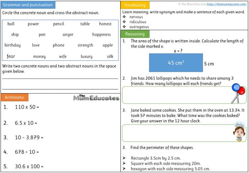 Free Year 5 worksheets - The Mum Educates