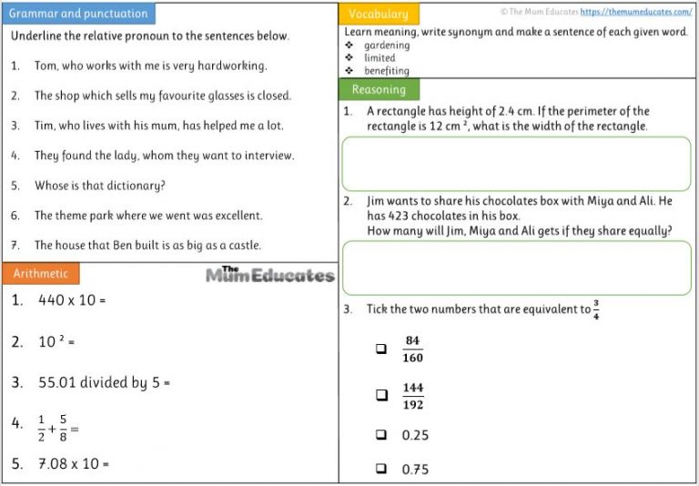 Free Year 5 worksheets - The Mum Educates